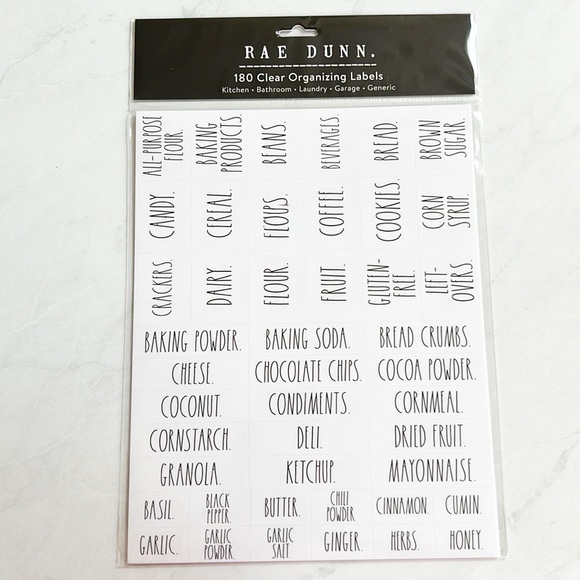 Rae Dunn | Other | New Rae Dunn Clear Organizing Labels 8 Stickers ...